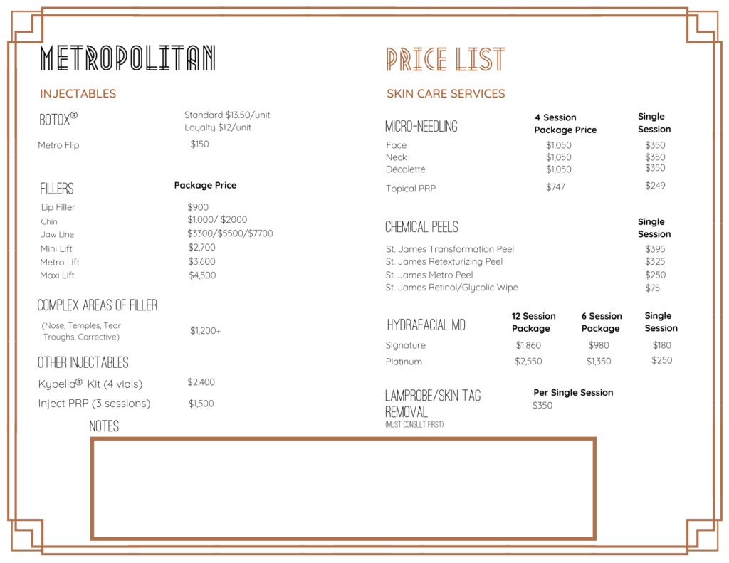 Filler Pricing at Metropolitan Skin Clinic – What You Need to Know ...